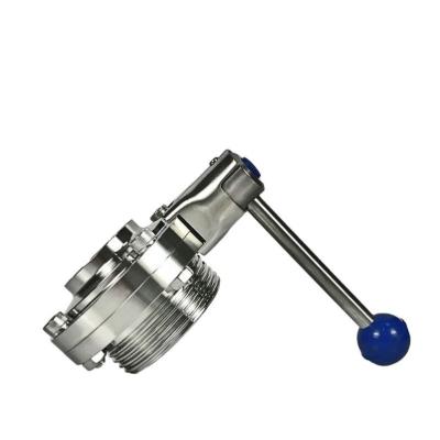 China Customized Sanitary Stainless Steel 304 316L Weld/Thread Butterfly Valve for Food for sale
