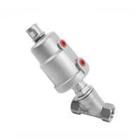 China Control DN15 1/2 inch Stainless Steel Pneumatic Water Steam Control Angle Seat Valve for sale