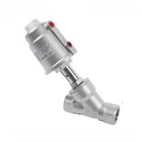China Control DN15 1/2 inch Stainless Steel Pneumatic Water Steam Control Angle Seat Valve for sale