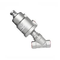 China Control DN15 1/2 inch Stainless Steel Pneumatic Water Steam Control Angle Seat Valve for sale