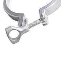 China WZ Sanitary Tri Clamp Stainless Steel304 316 Casting Ferrule Flange Pipe Double Pin Clamp 1/8