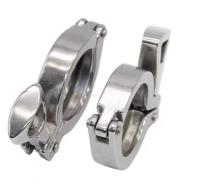 China WZ Sanitary Tri Clamp Stainless Steel304 316 Casting Ferrule Flange Pipe Double Pin Clamp 1/8