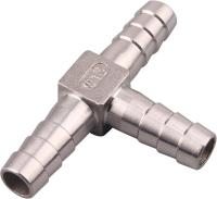 China Female Stainless Steel Hose Barb 3 Way Tee T Shape Barbed 1/2 inch Union Home Brew Fitting for sale