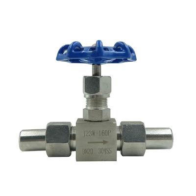 China 304 316L Straight Way Female Welded Ball Needle Valve for High Pressure Sanitary for sale