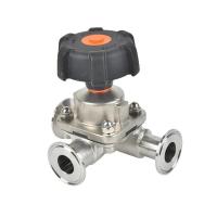China Stainless Steel Sanitary Tri-Clamp 3-Way Diaphragm Valve for Customized Requirements for sale