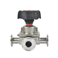 China Stainless Steel Sanitary Tri-Clamp 3-Way Diaphragm Valve for Customized Requirements for sale