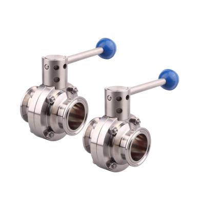 China 1.5 Inch Tri Clamp Sanitary Butterfly Valve Pull Handle Stainless Steel 304 Standard for sale