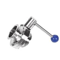 China 1.5 Inch Tri Clamp Sanitary Butterfly Valve Pull Handle Stainless Steel 304 Standard for sale