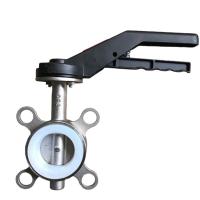 China Sanitary Stainless Steel Pipe Fittings BUTTERFLY Structure Wafer Type Butterfly Valve for sale