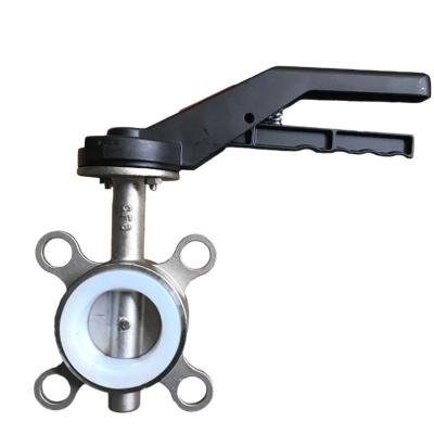 China Sanitary Stainless Steel Pipe Fittings BUTTERFLY Structure Wafer Type Butterfly Valve for sale