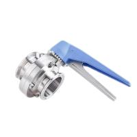 China Hygienic Stainless Steel 304/316L Manual Clamp Butterfly Valve for Dairy Pharmacy for sale