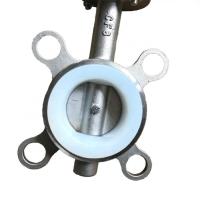 China Sanitary Stainless Steel Pipe Fittings BUTTERFLY Structure Wafer Type Butterfly Valve for sale
