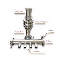 China Customized Sanitary Stainless Steel Flow Control Valve Diverter with Ra 0.8um Surface for sale