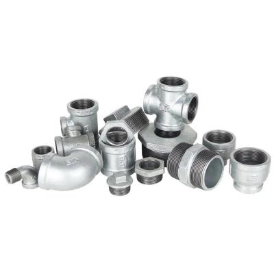 China Malleable Iron Galvanized Thread Pipe Fittings for Equal Sizes 1''-8'' at Competitive for sale