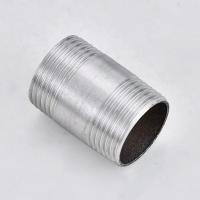China Thread Connection Sanitary 201 304 Stainless Steel Double Round Thread Pipe Nipple for sale