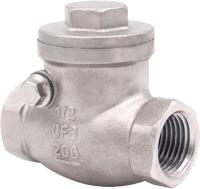 China Female Thread 1/2 Inch Swing Check Valve WOG 200 PSI Stainless Steel SS304 CF8M NPT for sale