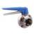 China Sanitary Stainless Steel Blue Trigger Handle Clamp Butterfly Valve with ODM Support for sale