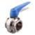 China Sanitary Stainless Steel Blue Trigger Handle Clamp Butterfly Valve with ODM Support for sale