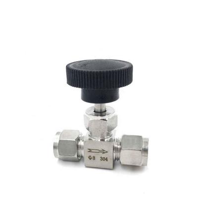 China ODM Supported Sanitary Stainless Steel 304 316L Needle Valve with Mirror Polished Surface for sale
