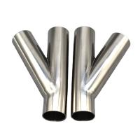 China Casting RTS Stainless Steel 304 316 Sanitary Lateral Tee Pipe Fitting 45 degree Y branch for sale