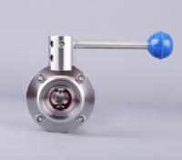 China 304 316L Sanitary Stainless Steel Threaded Butterfly Valve for Customized Support OEM for sale