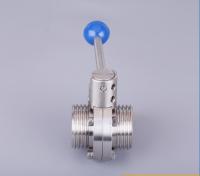China 304 316L Sanitary Stainless Steel Threaded Butterfly Valve for Customized Support OEM for sale