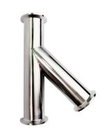 China Equal Stainless Steel 304 316 Sanitary Clamped Lateral Tee 45 Degree Y Branch Pipe Fitting for sale