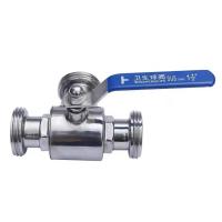 China WZ 3 way ball valve for medical tanks DIN 3A SMS Equal Stainless steel 304 316 316l for sale