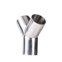China RTS Sanitary Stainless Steel 304 316 Pipe Fitting Tri Clamp Welding Wyes Tee Y Type Tee for sale