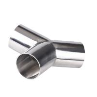 China RTS Sanitary Stainless Steel 304 316 Pipe Fitting Tri Clamp Welding Wyes Tee Y Type Tee for sale