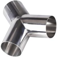 China RTS Sanitary Stainless Steel 304 316 Pipe Fitting Tri Clamp Welding Wyes Tee Y Type Tee for sale