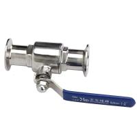 China 2 Way Straight Ball Valve DIN SMS WZ Sanitary Stainless Steel 304 316 316L Tri Clamp for sale