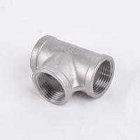 China Sanitary Stainless Steel Pipe Fittings Round Head Code Casting Female Tee in 201 304 for sale