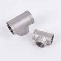 China Sanitary Stainless Steel Pipe Fittings Round Head Code Casting Female Tee in 201 304 for sale