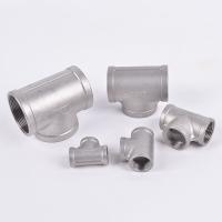 China Sanitary Stainless Steel Pipe Fittings Round Head Code Casting Female Tee in 201 304 for sale