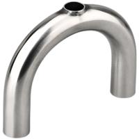 China RTS Sanitary 304 316L Stainless Steel U-Type Tee for Hygienic Grade Silver 1/2''-12.0 for sale
