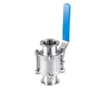 China WZ Food Grade Stainless Steel 304 316 316L Ball Valve Sanitary Vacuum 3pc Ball Valves DIN SMS 3A for sale