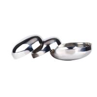 China 304 316L Welded Oval Head Cap Sanitary Stainless Steel Spherical Cap Pipe Fitting for sale