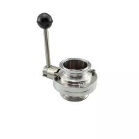 China Food Grade Quick Installation Butterfly Valve DIN 3A SMS Stainless Steel 304 316 316L for sale