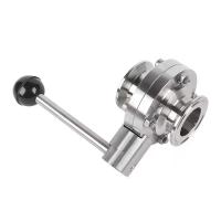 China Food Grade Quick Installation Butterfly Valve DIN 3A SMS Stainless Steel 304 316 316L for sale