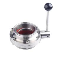 China Food Grade Quick Installation Butterfly Valve DIN 3A SMS Stainless Steel 304 316 316L for sale