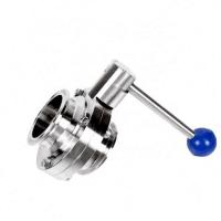 China Beer Connection Clamp Stainless Steel Epdm Silicon Manual Tri Clamp Butterfly Valve for sale