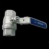 China Stainless Steel 304 316 2PC Female Threaded Ball Valves DN8-DN100 PN63 DIN3202-M3 for sale