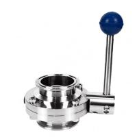 China Beer Connection Clamp Stainless Steel Epdm Silicon Manual Tri Clamp Butterfly Valve for sale