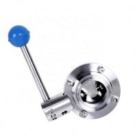 China Beer Connection Clamp Stainless Steel Epdm Silicon Manual Tri Clamp Butterfly Valve for sale