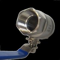 China Stainless Steel 304 316 2PC Female Threaded Ball Valves DN8-DN100 PN63 DIN3202-M3 for sale