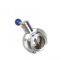 China Beer Connection Clamp Stainless Steel Epdm Silicon Manual Tri Clamp Butterfly Valve for sale