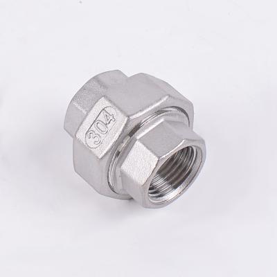 China Customizable Sanitary Stainless Steel 201 304 Casting Thread Pipe Fitting Female Union for sale