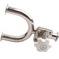 China Sanitary Stainless Steel U Type Bend Diaphragm Valve with SS304/SS316L Body Material for sale