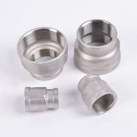 China RTS Stainless Steel Reducing Straight Inner Wire Pipe Fitting Female Reduce Socket Coupling Silver for sale